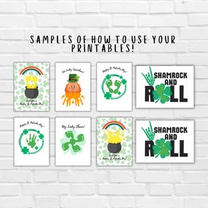 St. Patrick's Day Footprint Art Bundle | St. Patrick's Day Handprint ...