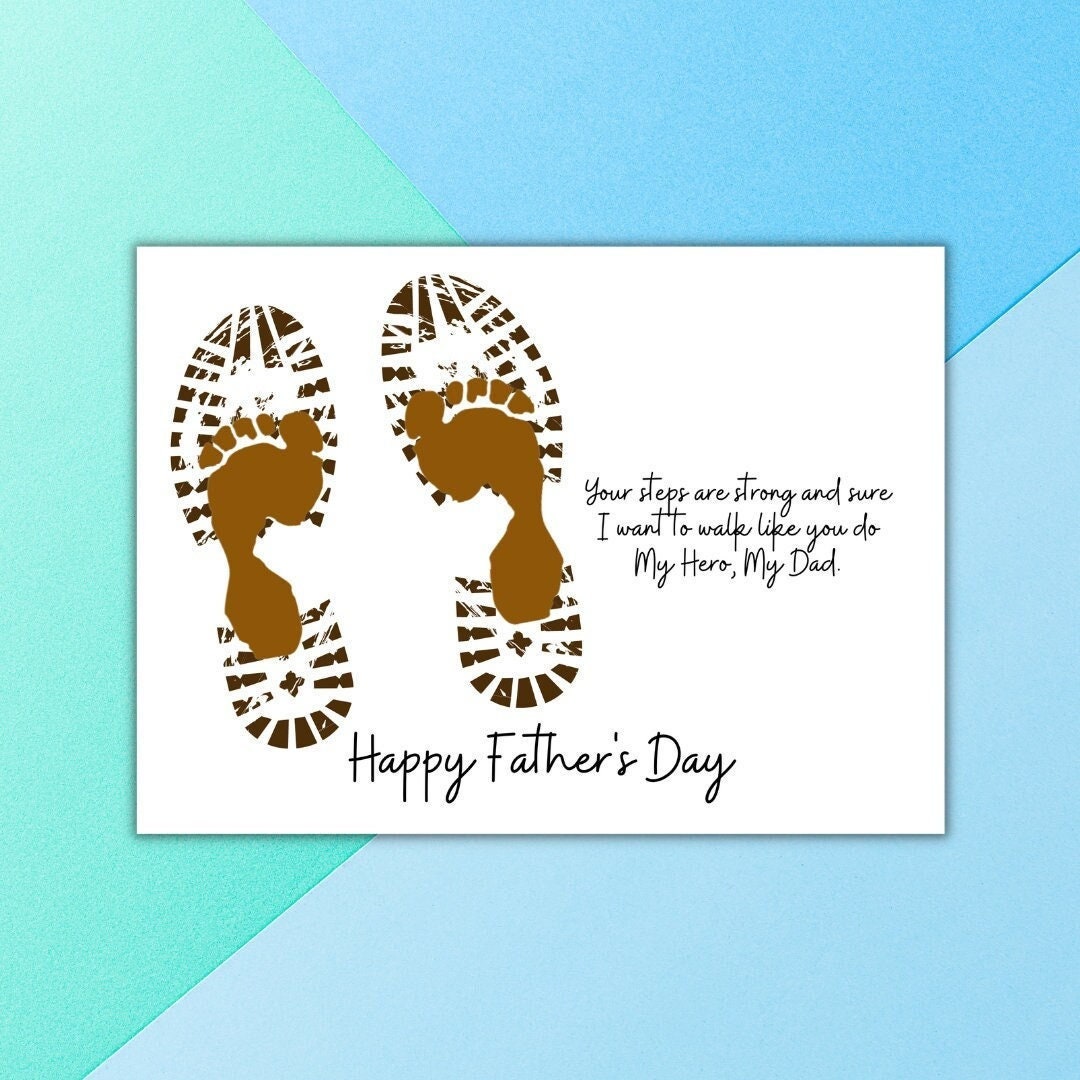 Father's Day Footprint Art Father's Day Handprint Art Craft for Kids ...