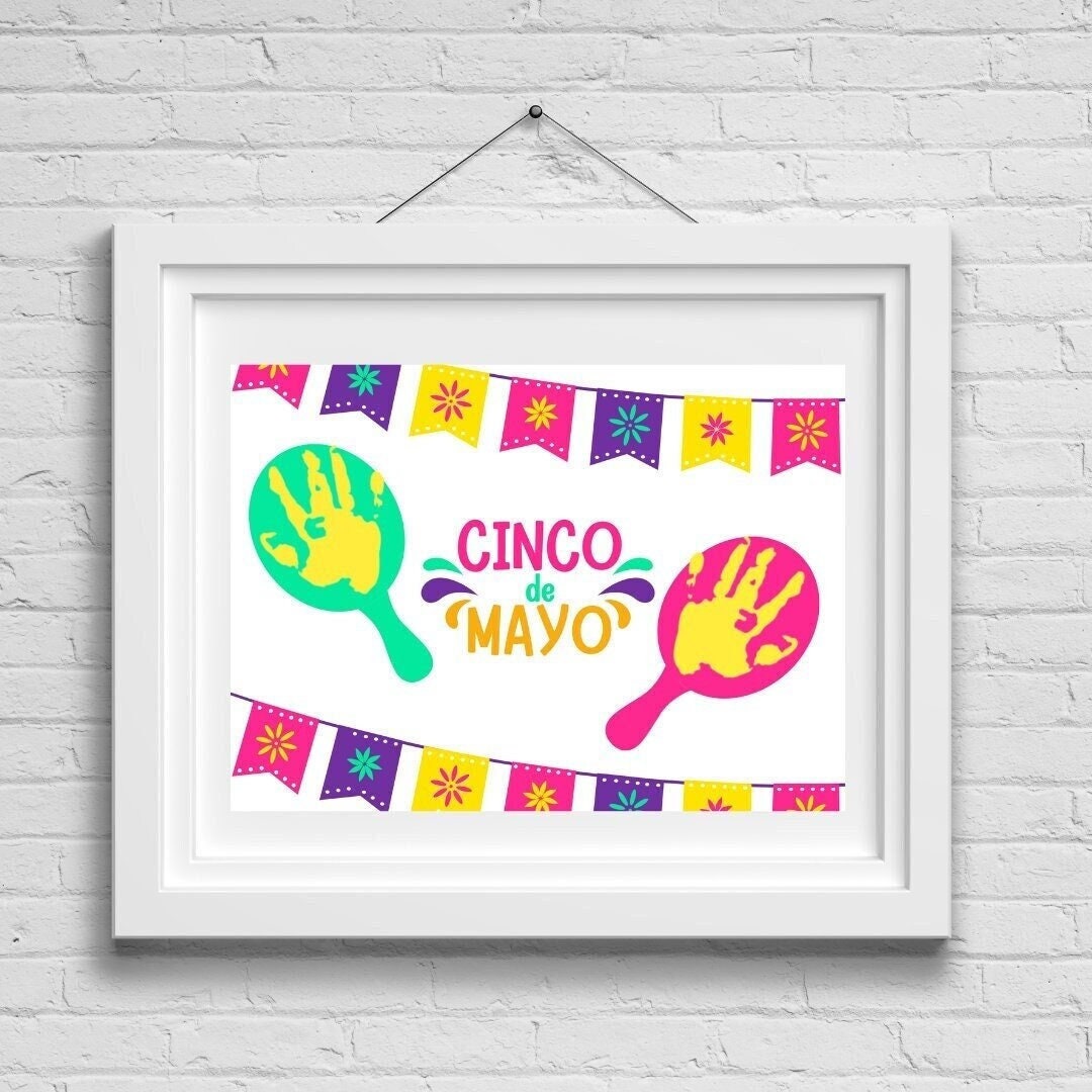Cinco De Mayo Handprint Art | Cinco De Mayo Footprint Art | Maraca ...