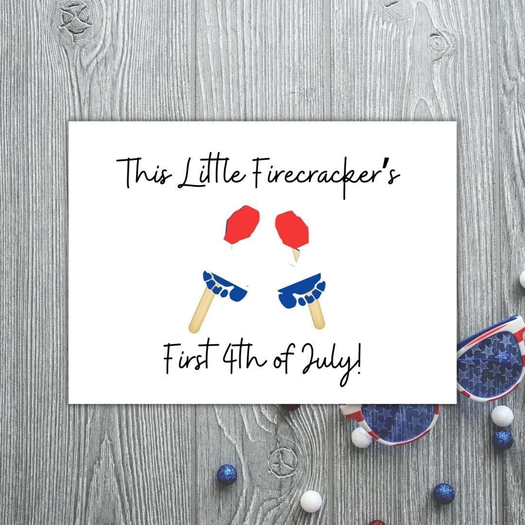 4th of July Footprint Art | Fourth of July Footprint Craft for Infants ...
