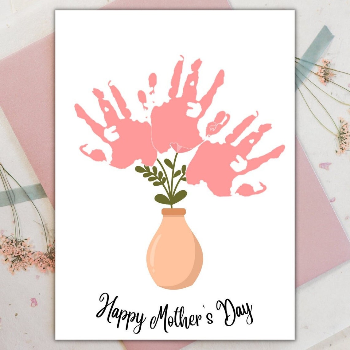 Mother's Day Footprint Art Mother's Day Handprint - Etsy