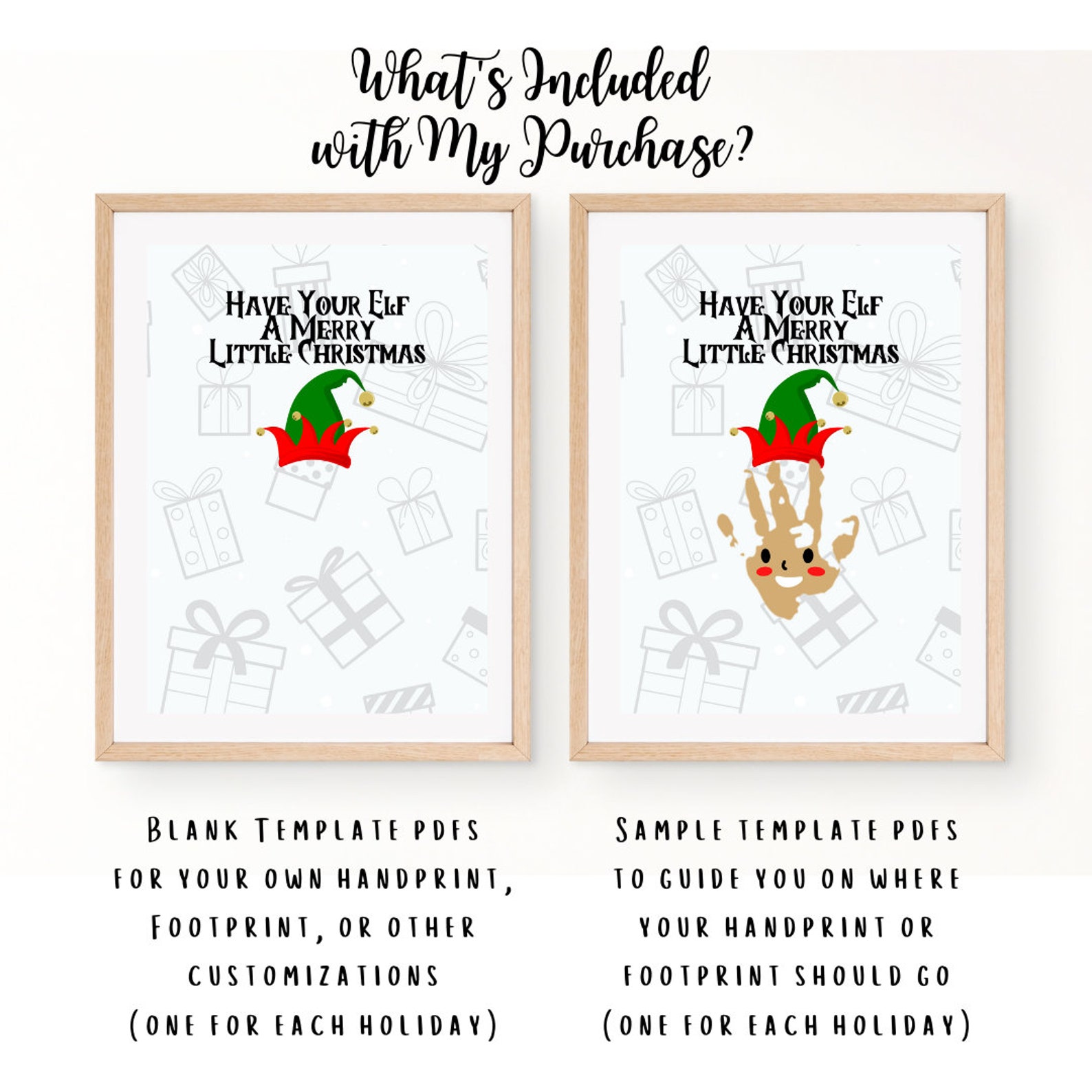 Have Your Elf A Merry Little Christmas Footprint Art Printable - Etsy