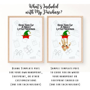 Have Your Elf A Merry Little Christmas Footprint Art Printable - Etsy