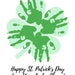 St. Patrick's Day Handprint Printable St. Patrick's Day Footprint Art ...