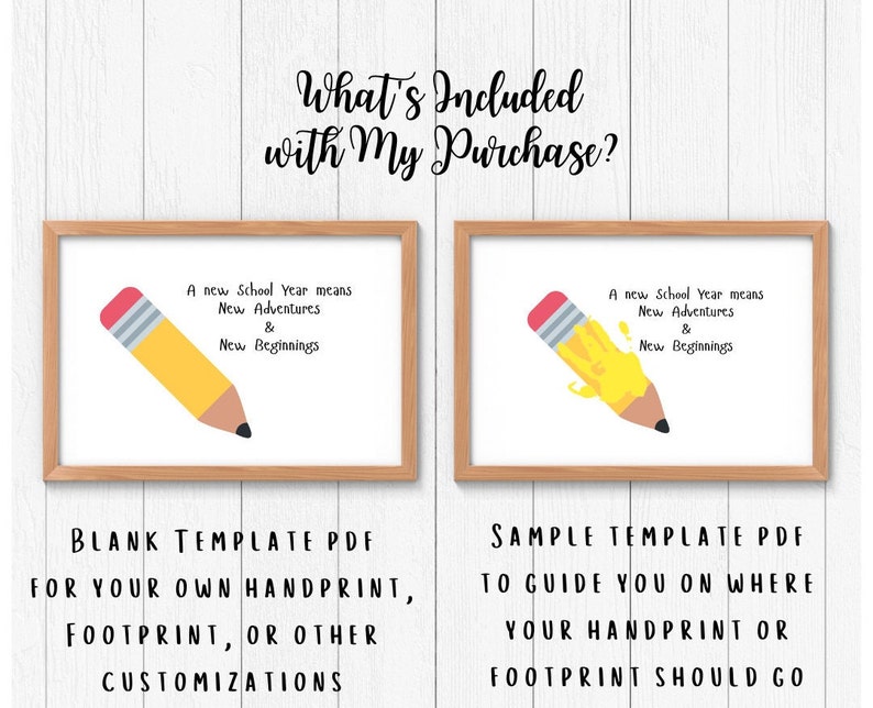 Back to School Handprint Art Printable | Back to School Footprint Art ...