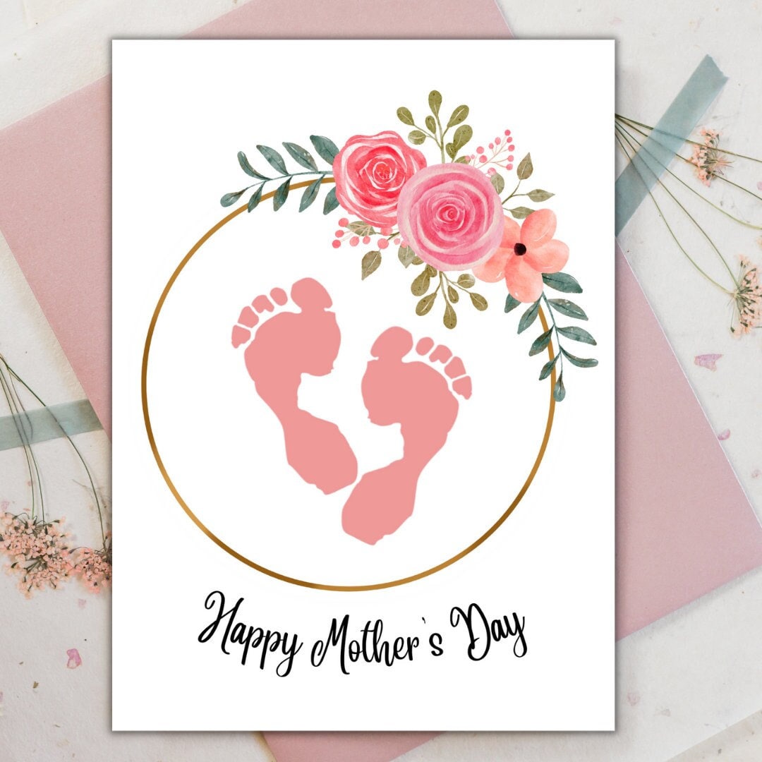 Mother's Day Footprint Art Mother's Day Handprint Art Crafts for Kids ...