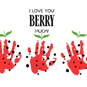I Love You Berry Much Footprint Art | Berry Footprint Craft ...
