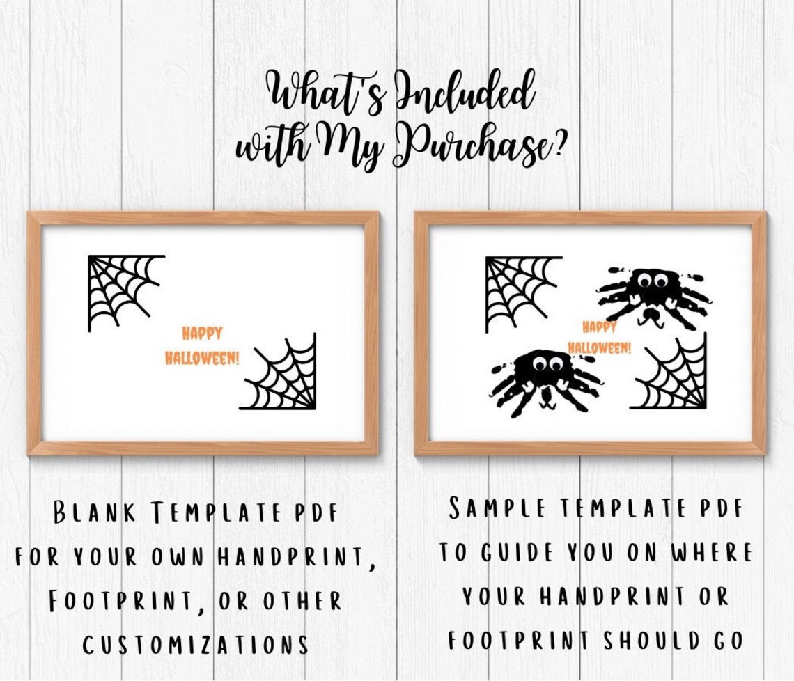Happy Halloween Spider Handprint Art Printable | Halloween Kids ...
