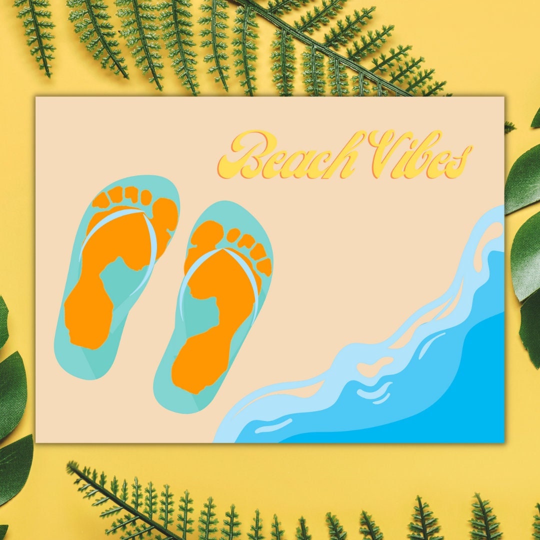 Flip Flop Footprint Art | Summer Footprint Art Crafts for Kids | Flip ...