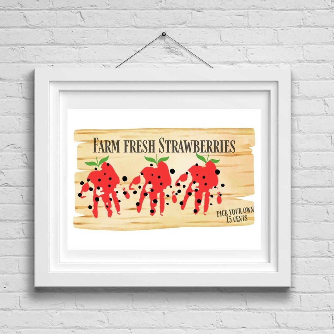 Strawberry Footprint Art Strawberry Season Footprint Craft - Etsy