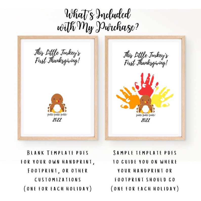 My First Thanksgiving Turkey Footprint Art Craft Printable - Etsy