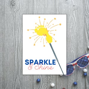 4th of July Handprint Printable | Fourth of July Sparkler Handprint ...