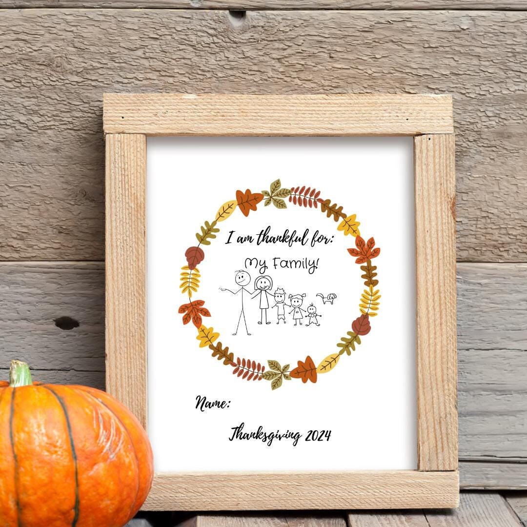 Thanksgiving Craft for Kids | I Am Thankful for Printable ...