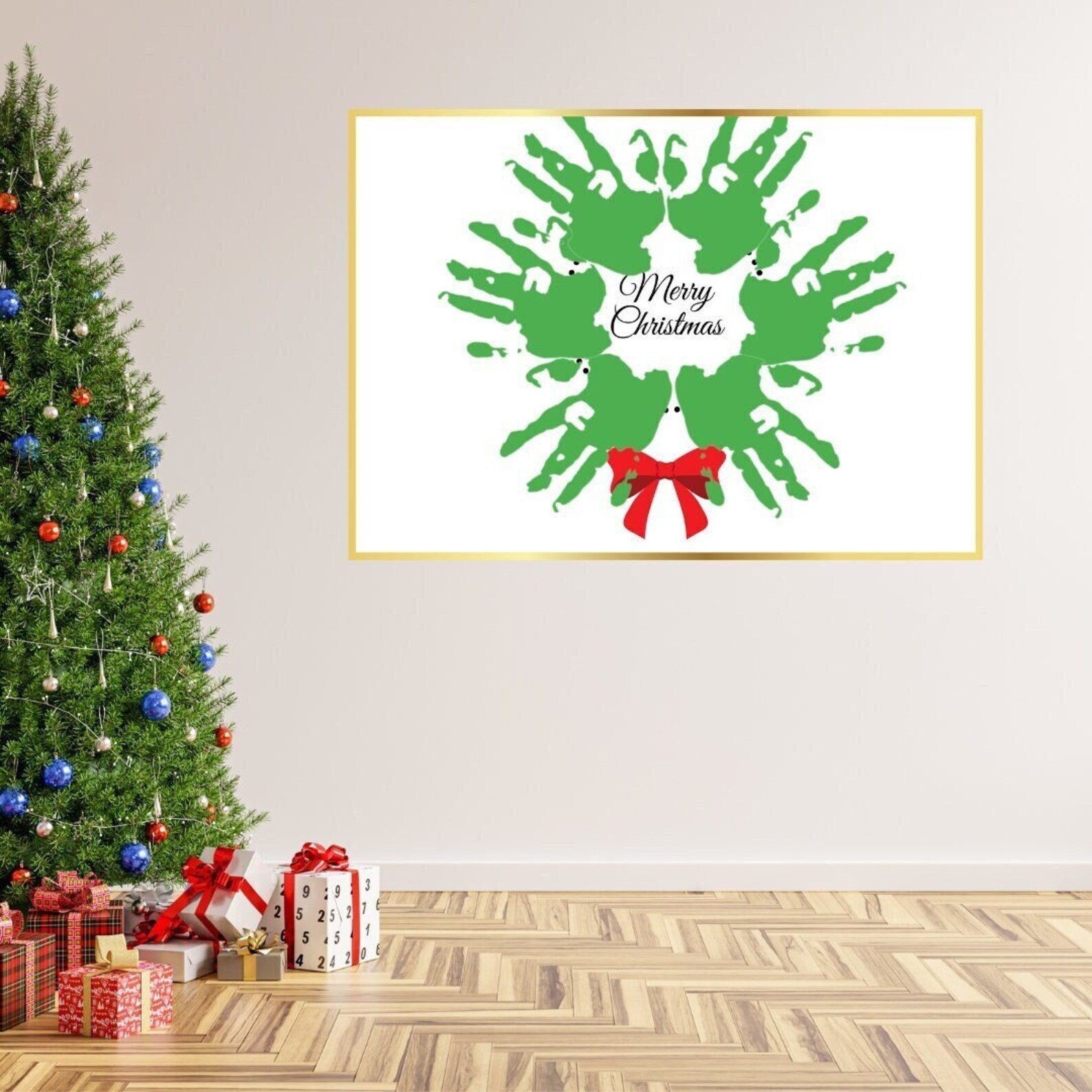 Christmas Footprint Art | Christmas Handprint Art | Christmas Crafts ...