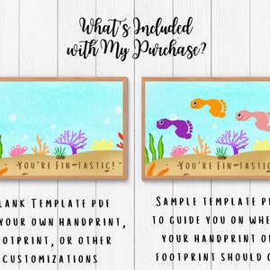 You're Fin-tastic Fish Handprint Art | Summer Ocean Fish Footprint Art ...