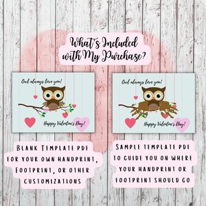 Valentine Handprint Art Printable | Valentine's Day Footprint Craft for ...