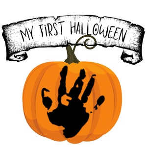 My First Halloween Footprint Art | Halloween Footprint Craft ...