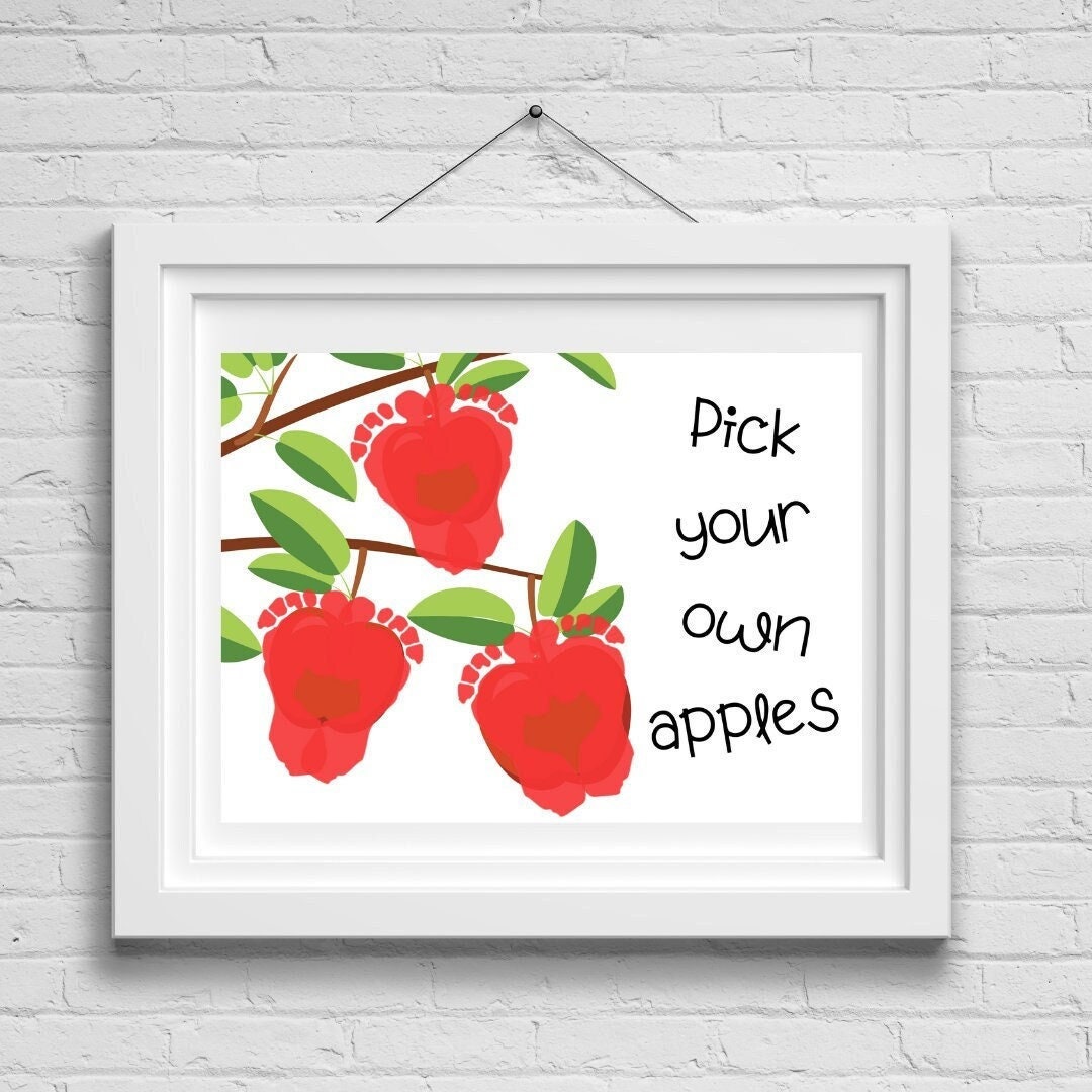 Apple Footprint Craft | Apple Handprint Craft | Fall Infant Crafts ...