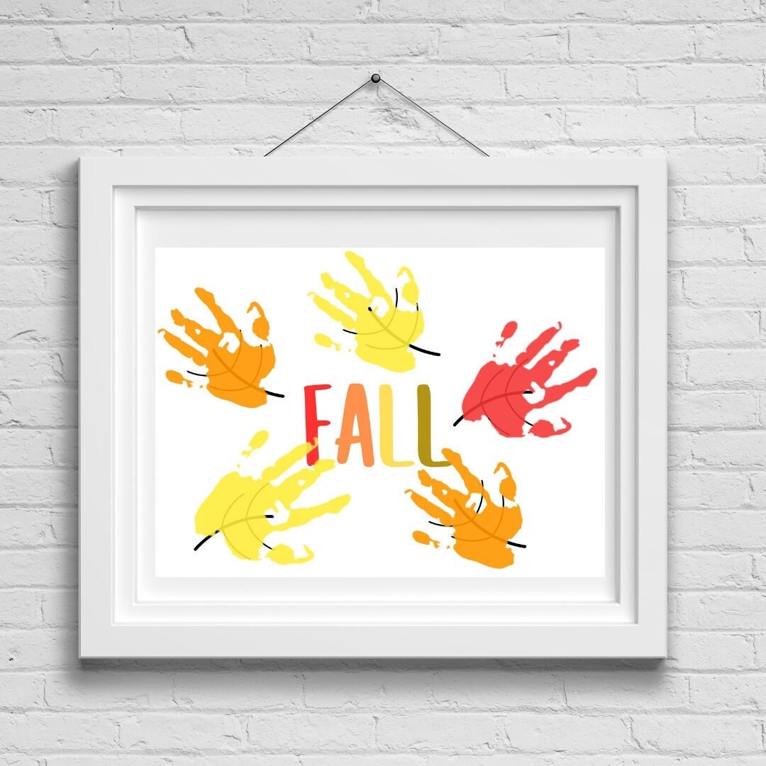 Leaf Footprint Craft | Leaf Handprint Craft | Fall Footprint Art for ...