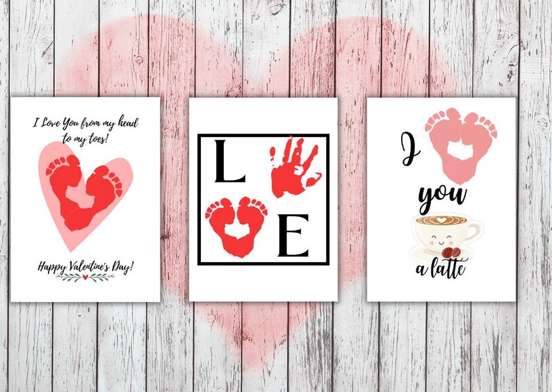Valentine's Day Handprint Art Printable Craft for Kids - Etsy