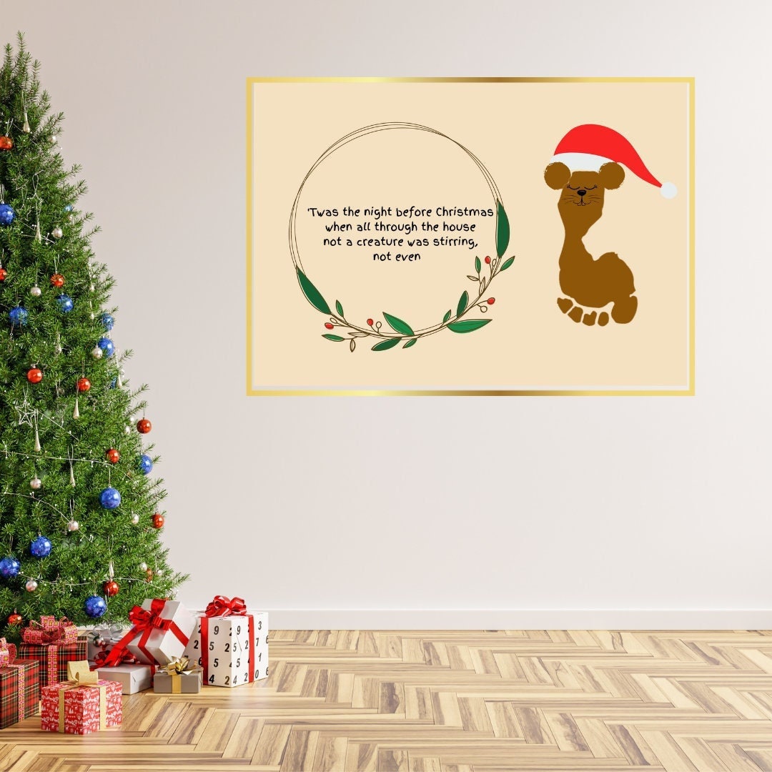 Christmas Footprint Art | Twas the Night Before Christmas Mouse ...