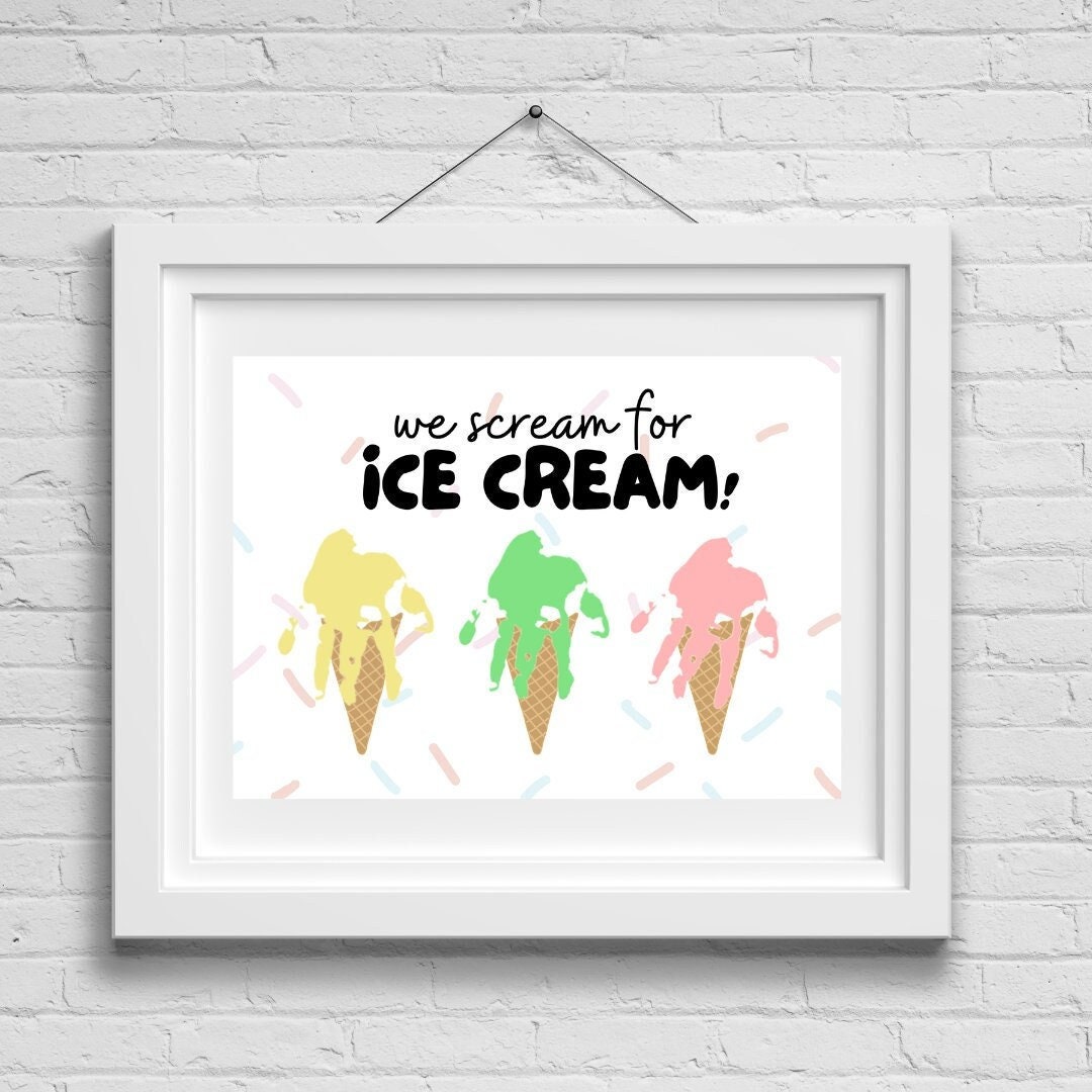 Handprint Printable Handprint Art Ice Cream Handprint Craft We Scream ...