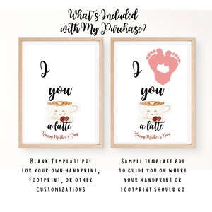 Mother's Day Footprint Art | I Love You A Latte Footprint Art Crafts ...