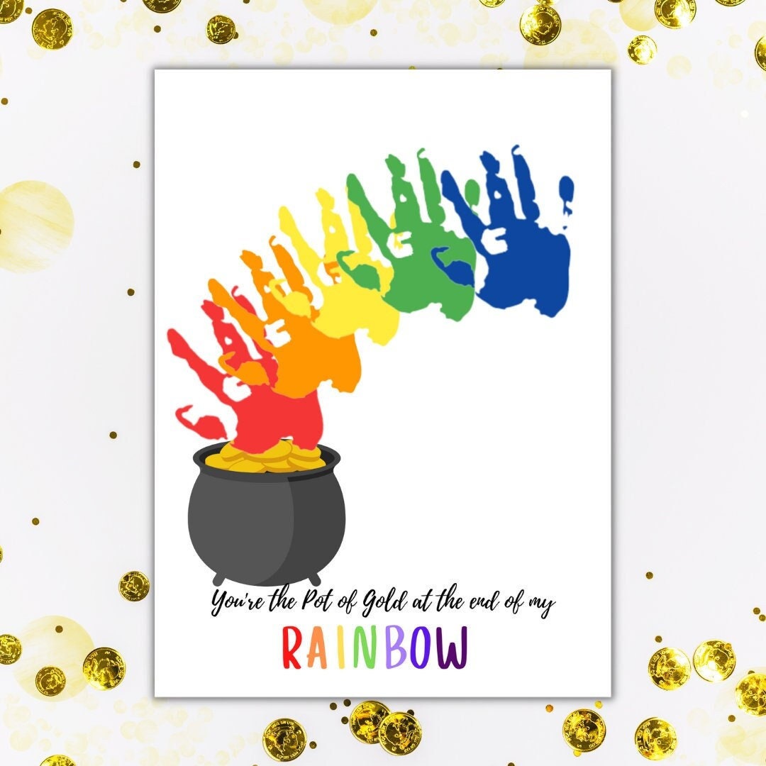 St. Patrick's Day Handprint Art | A Pot of Gold at the End of the ...