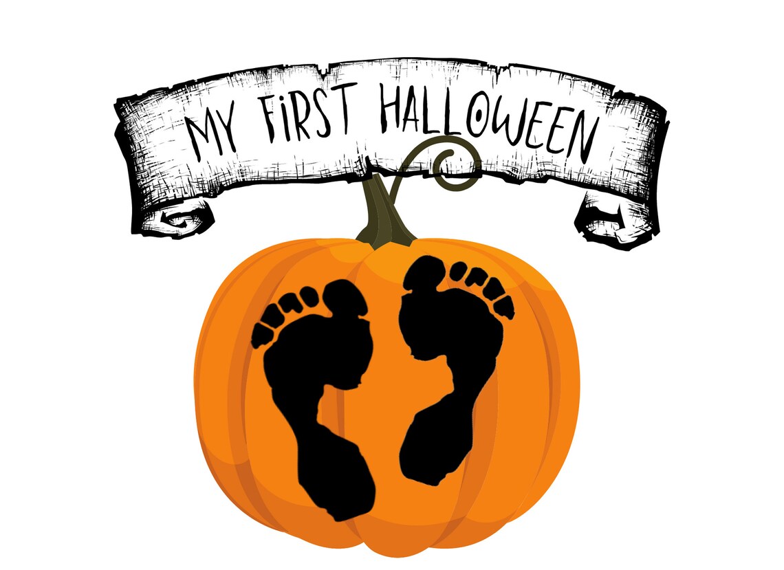 My First Halloween Footprint Art | Halloween Footprint Craft ...