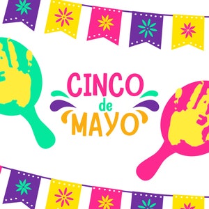 Cinco De Mayo Handprint Art | Cinco De Mayo Footprint Art | Maraca ...