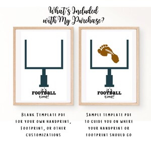 Football Footprint Art | Football Footprint Craft | Fall Sports Craft ...