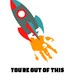 Rocket Spaceship Handprint Printable You're Out of This World Handprint ...