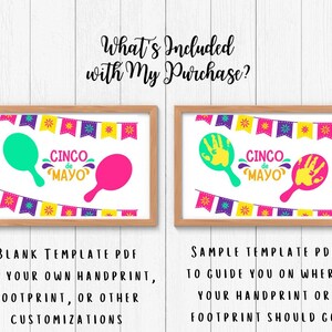Cinco De Mayo Handprint Art Bundle | Cinco De Mayo Footprint Art Bundle ...