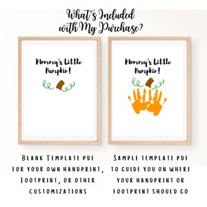 Mommy Little Pumpkin | Pumpkin Footprint Craft | Pumpkin Handprint Art ...