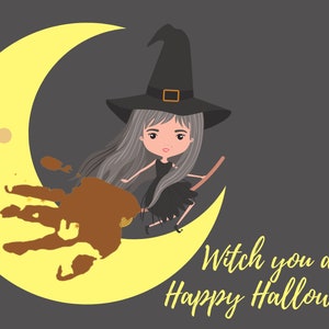 Halloween Handprint Craft | Halloween Footprint Craft | Halloween ...