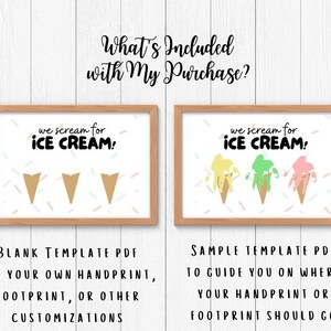 Handprint Printable | Handprint Art | Ice Cream Handprint Craft | We ...