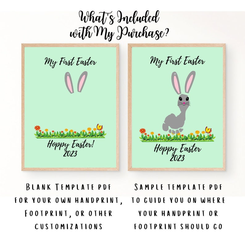 Happy Easter Bunny Footprint | My First Easter Bunny Footprint Craft ...