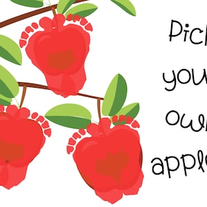 Fall Handprint Craft Fall Footprint Art Footprint Craft Apple Handprint ...