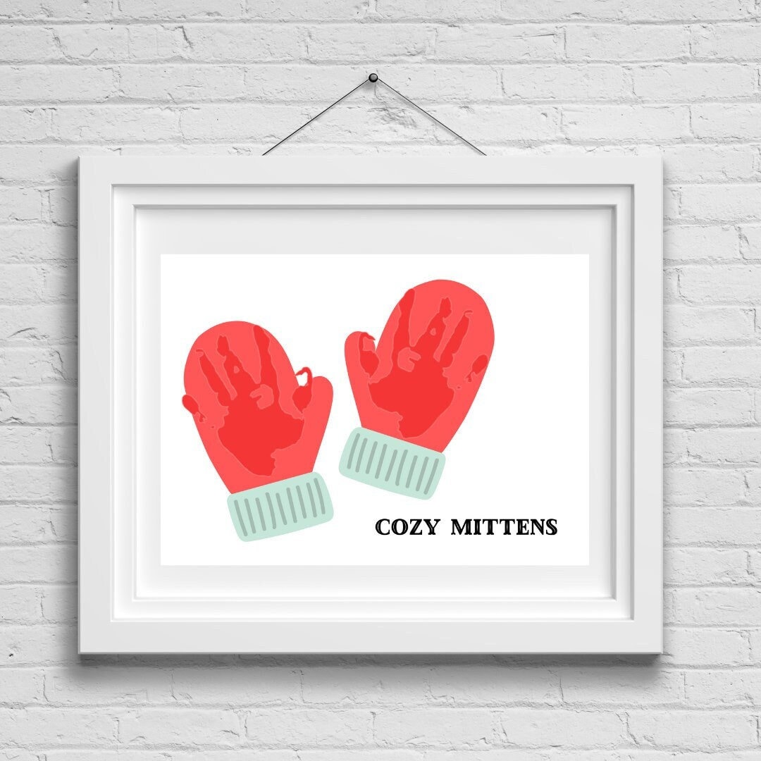 Winter Mittens Handprint Craft | Mittens Handprint Art | Snow Gloves ...