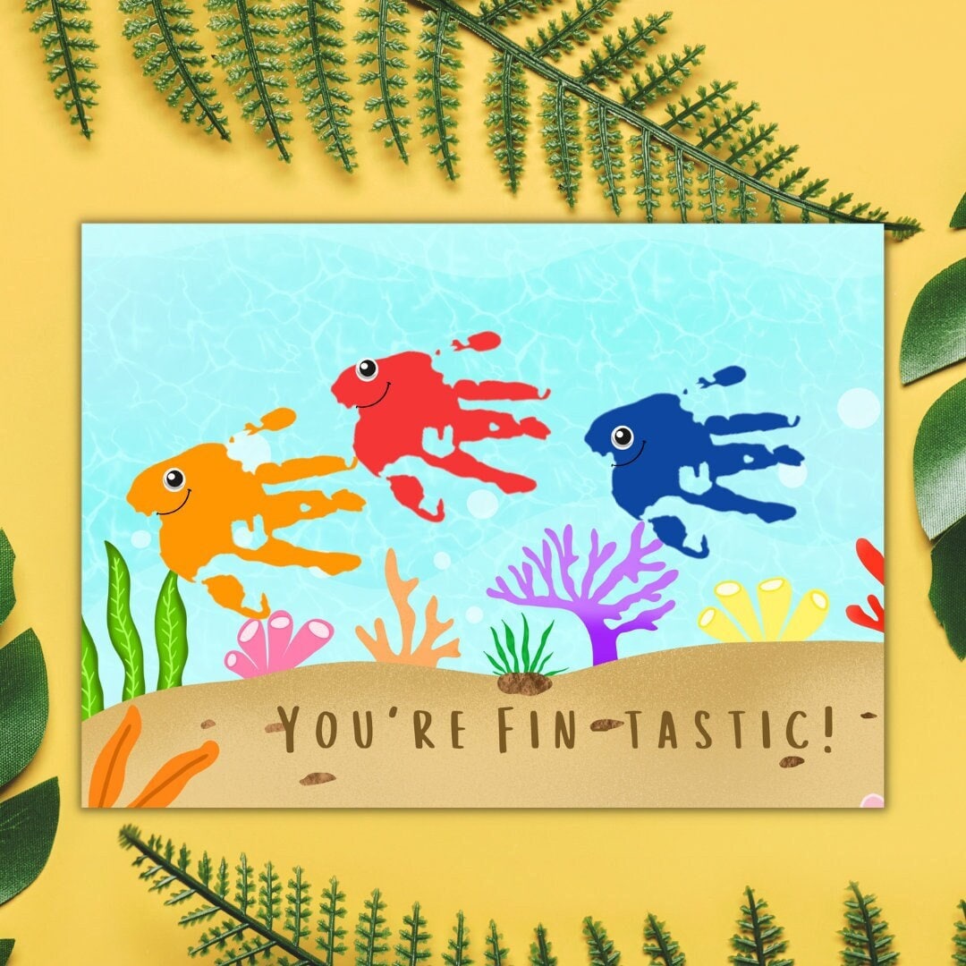 You're Fin-tastic Fish Handprint Art Summer Ocean Fish - Etsy