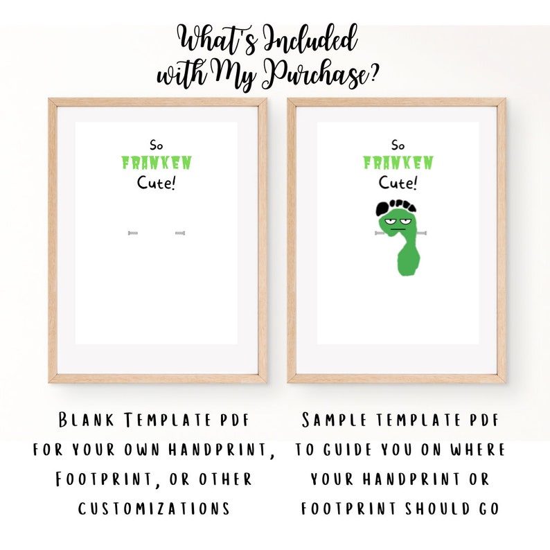 So Franken Cute Frankenstein Footprint and Handprint Art Printable ...