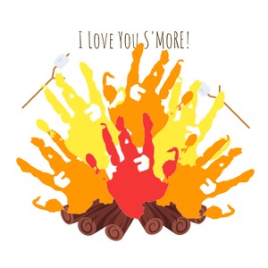 Smore Handprint Craft | S'more Footprint Craft | Love You Smore ...