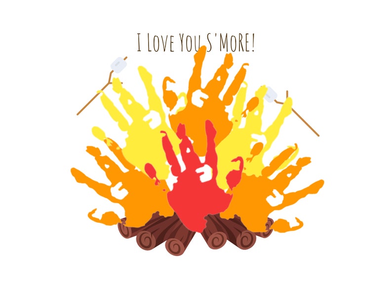 Smore Handprint Craft | S'more Footprint Craft | Love You Smore ...