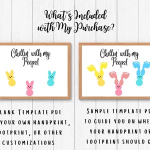 Happy Easter Footprint Art | Chillin With My Peeps Footprint Craft for ...