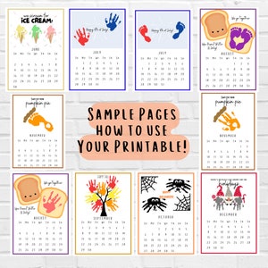 Handprint Calendar 2024 | Footprint Art Calendar | 2024 Calendar ...
