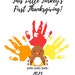 My First Thanksgiving Turkey Footprint Art Craft Printable Turkey ...
