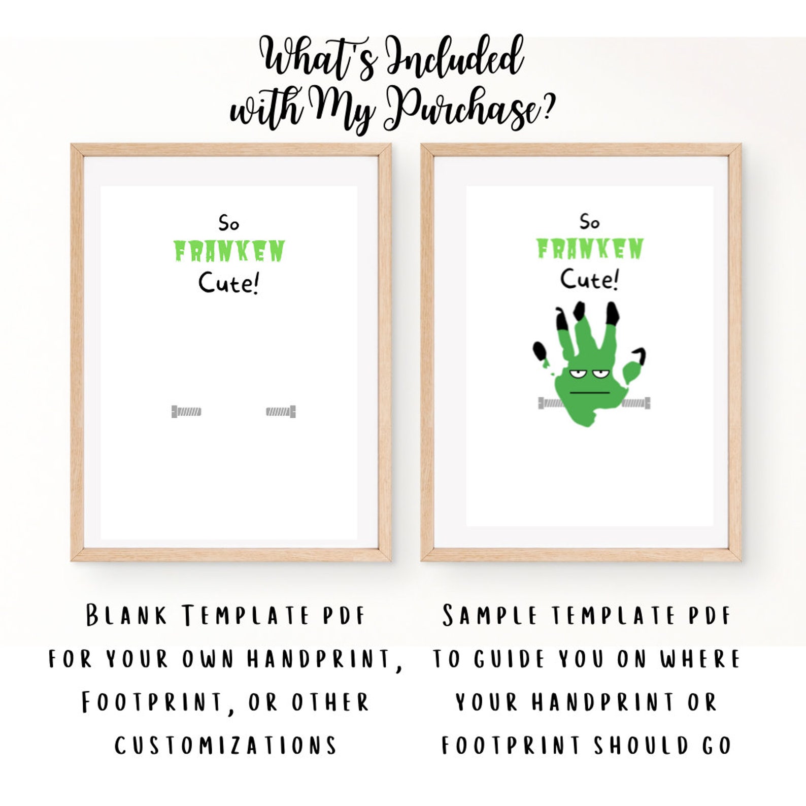 So Franken Cute Frankenstein Footprint and Handprint Art Printable ...