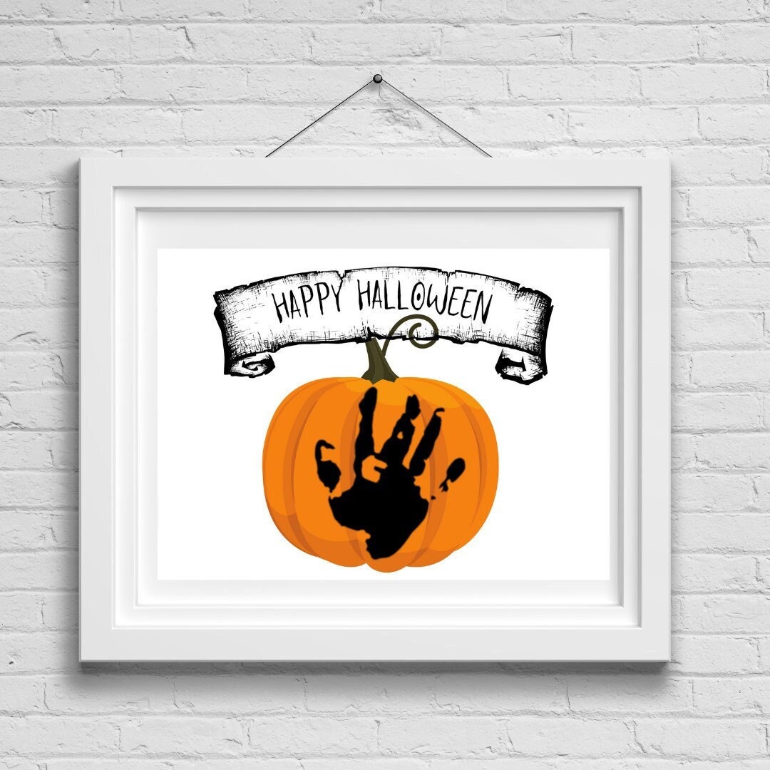 Happy Halloween Footprint Art | Halloween Footprint Craft | Halloween ...