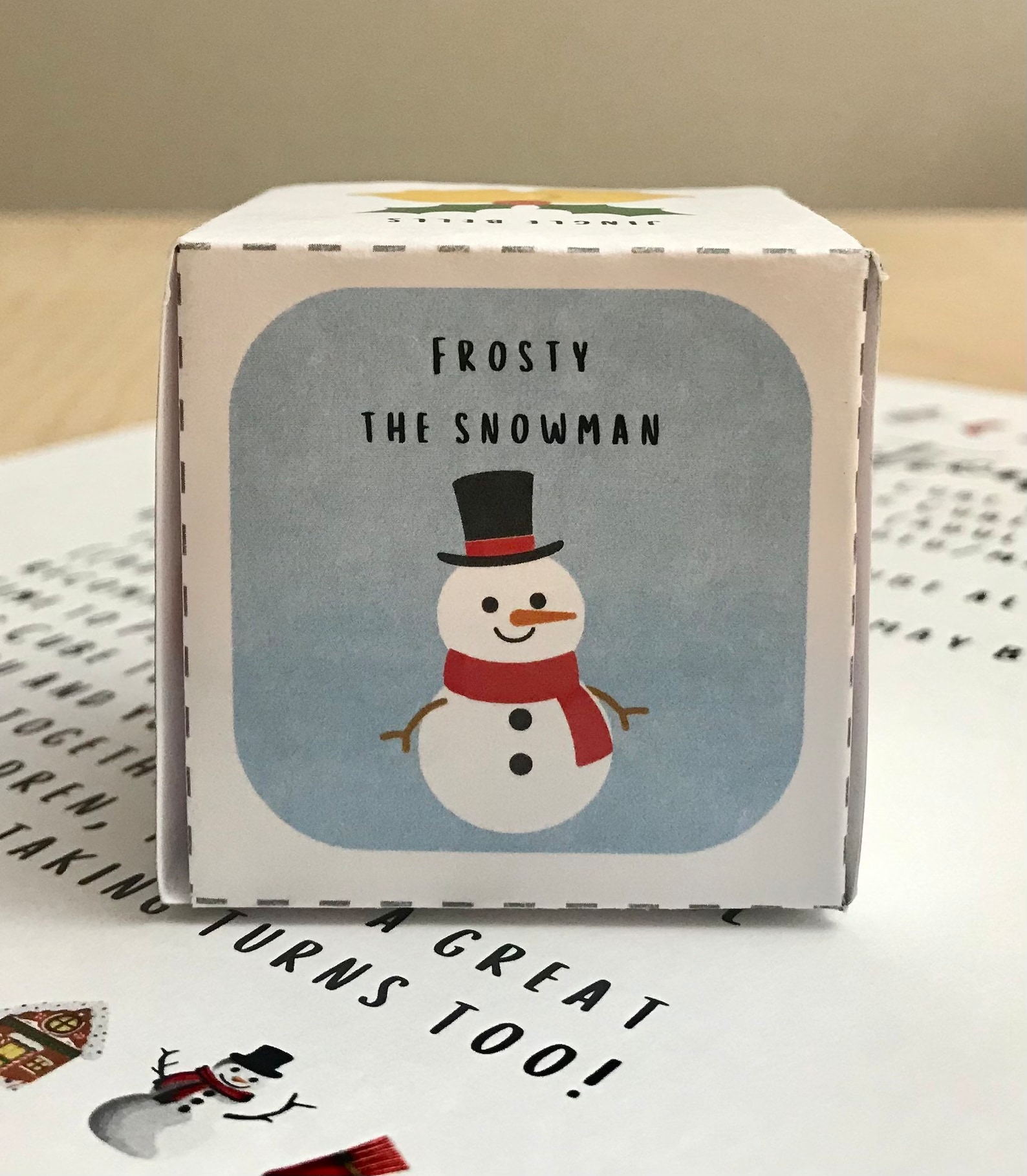 Printable Holiday Song Cube Children Christmas Song Dice Creative ...