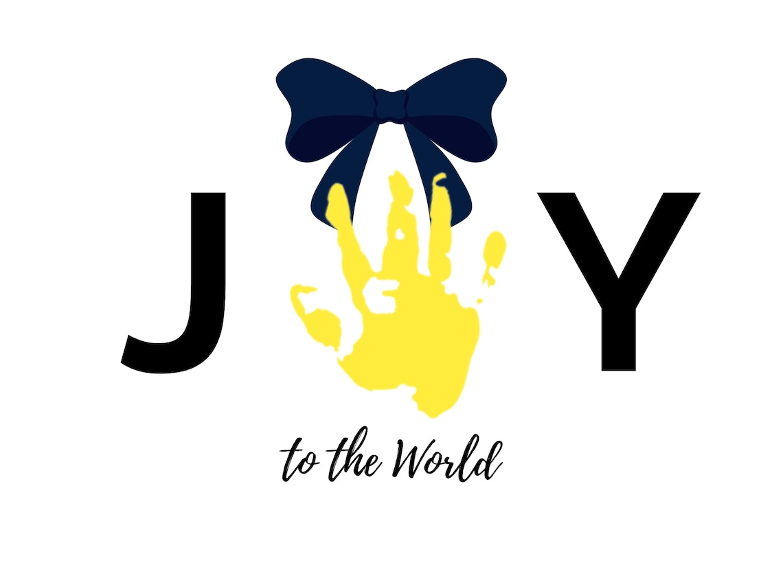 Joy to the World Handprint Art Printable Merry Christmas - Etsy